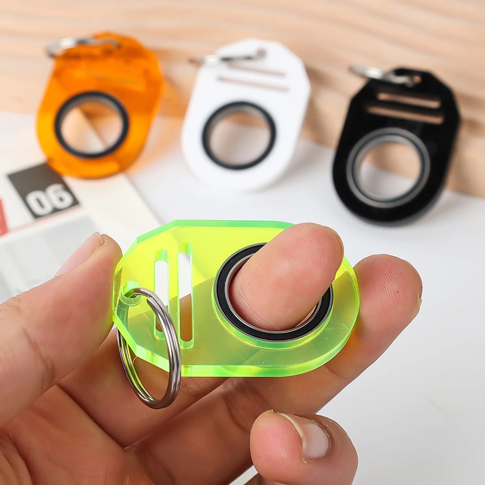 Metal Fingertip Rotation Keychain Hand Toy For Anxiety Relief Spinner ...