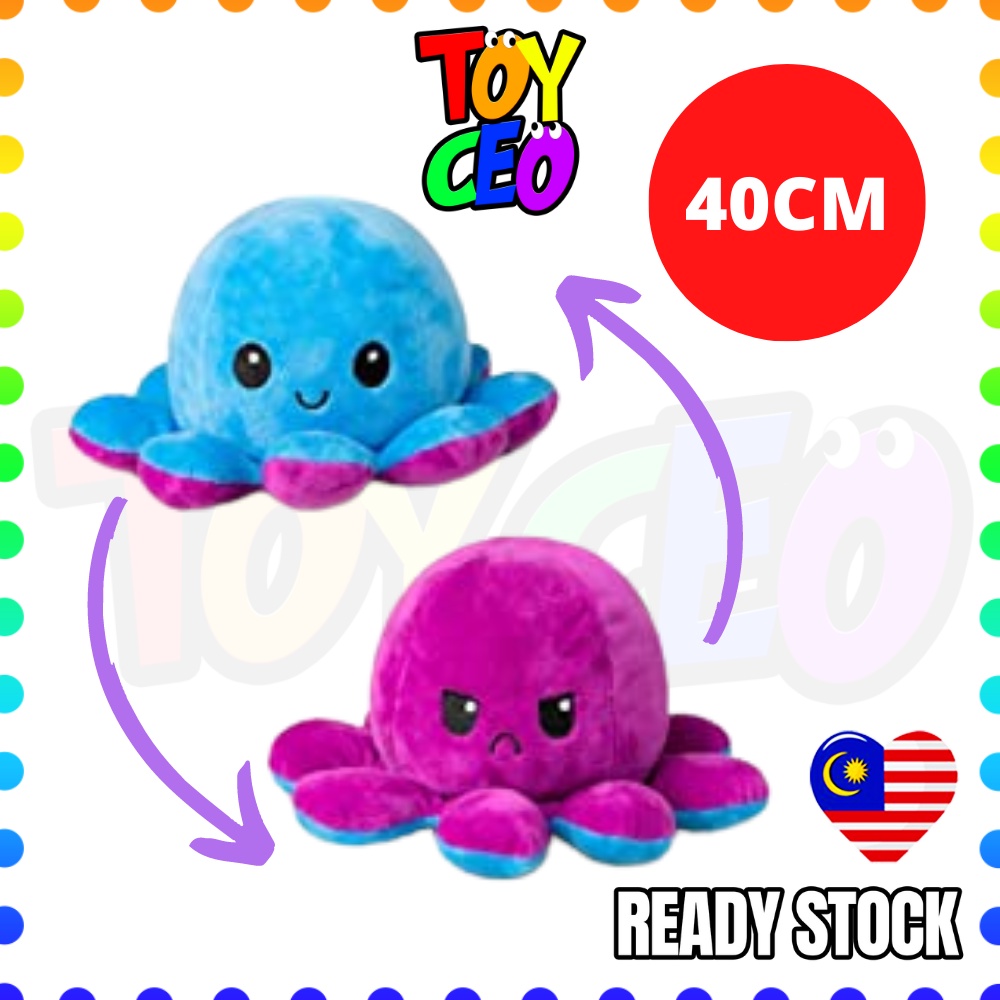🧸ToyCEO🧸 40CM Reversible Flip Octopus Doll Patung Sotong Octopus Toy ...