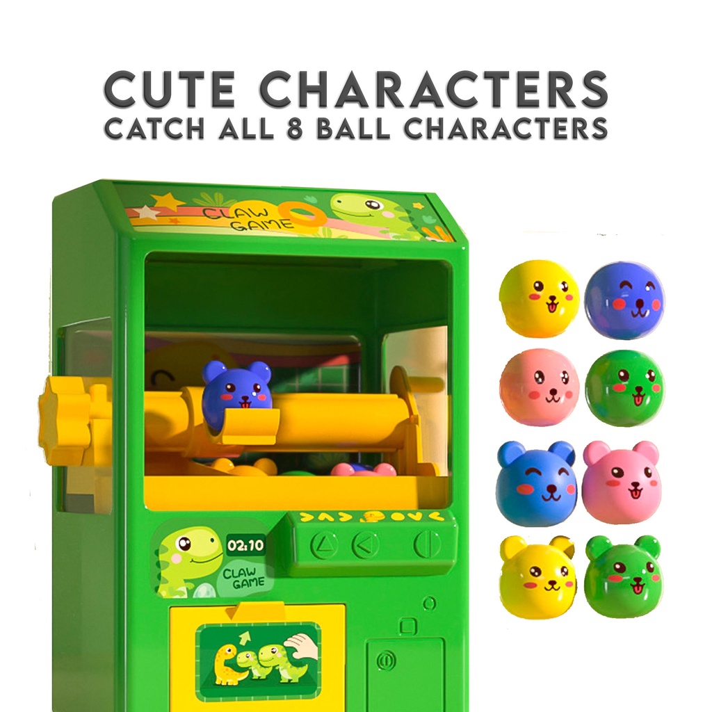 Mini Claw Machine Toys With Music & Lighting Grab Balls Doll Catchers ...