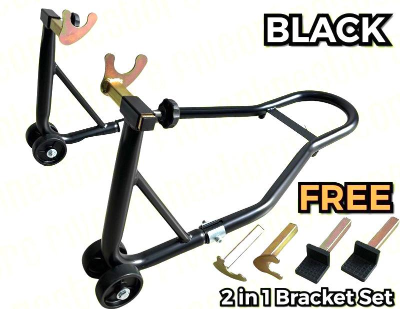 Premium Motorcycle Universal Rear Paddock Stand Alloy Rear Wheel Chock ...