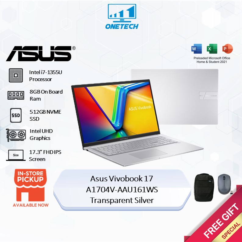 Asus Vivobook 17 Notebook A1704V-AAU161WS / A1704V-AAU233WS (17.3" FHD ...