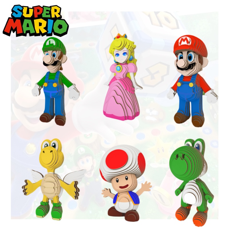 Mario Engaging 3d Paper Craft Puzzle, Interactive Promotes Problem ...