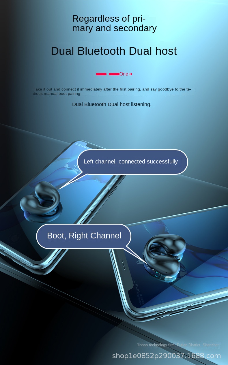 X22 Bone Conduction Bluetooth 5.3 Earphones 2023 New TWS Sports Earbuds Wireless Earring ...