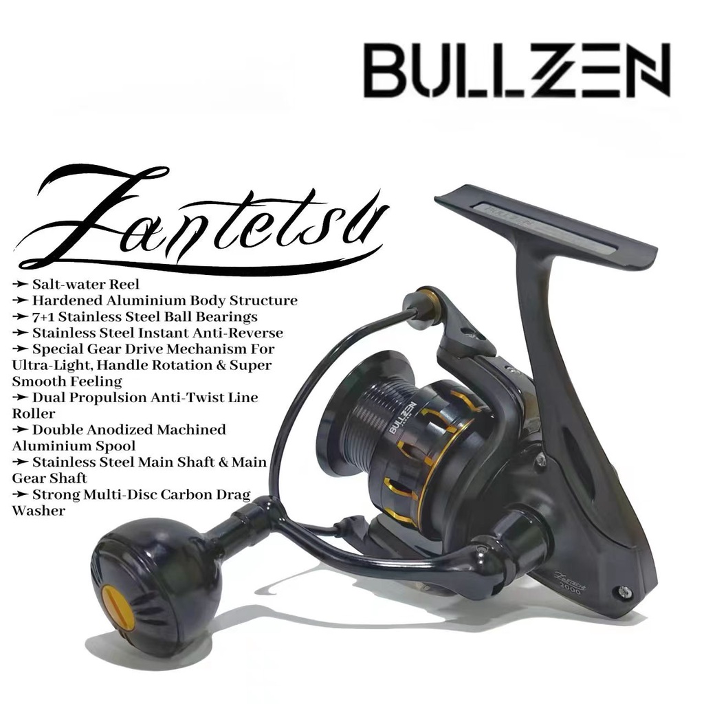 BULLZEN 2020 ZANTETSU SW SPINNING FISHING REEL | Shopee Malaysia