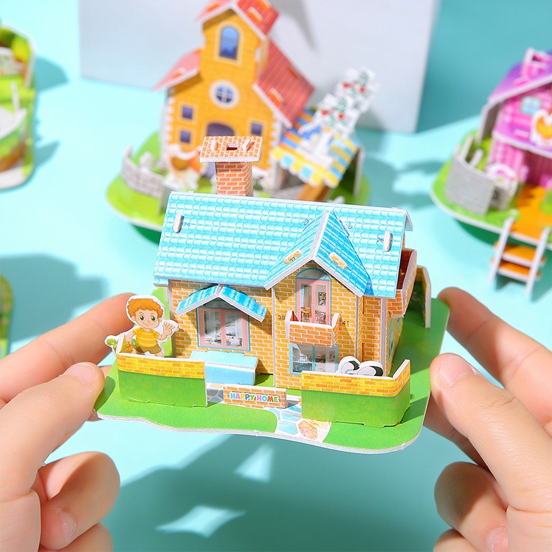 Fun Three-dimensional Building Jigsaw Puzzle / Kindergarten Hand-made ...