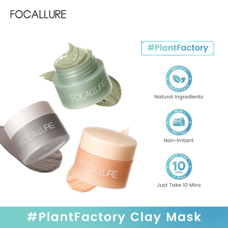 FOCALLURE FA-SC12 Clay Mask Cleaning Anti Pores Acne Deep Cleansing ...