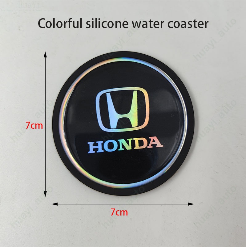 Car Laser Silicone Colorful Reflective Water Coaster for Toyota Honda ...