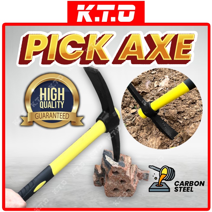 Point & Flat Pickaxes Oval Eye Axe Sharp Hoe / Cangkul Besi / Digging ...