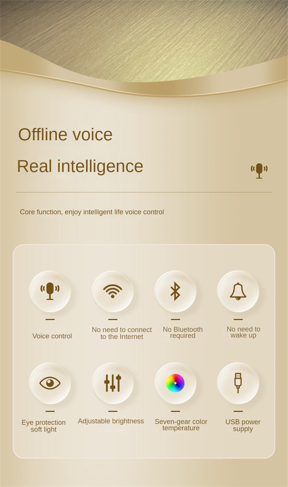 Usb Intelligent Voice Lamp Cute Cat English Soft Light Eye Protection ...