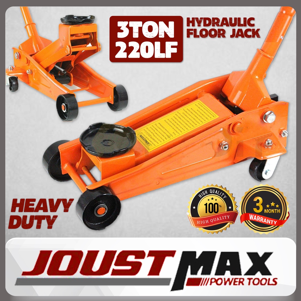 3 Ton 220LF Heavy Duty Floor Jack Hydraulic Service Garage Jack Jet ...