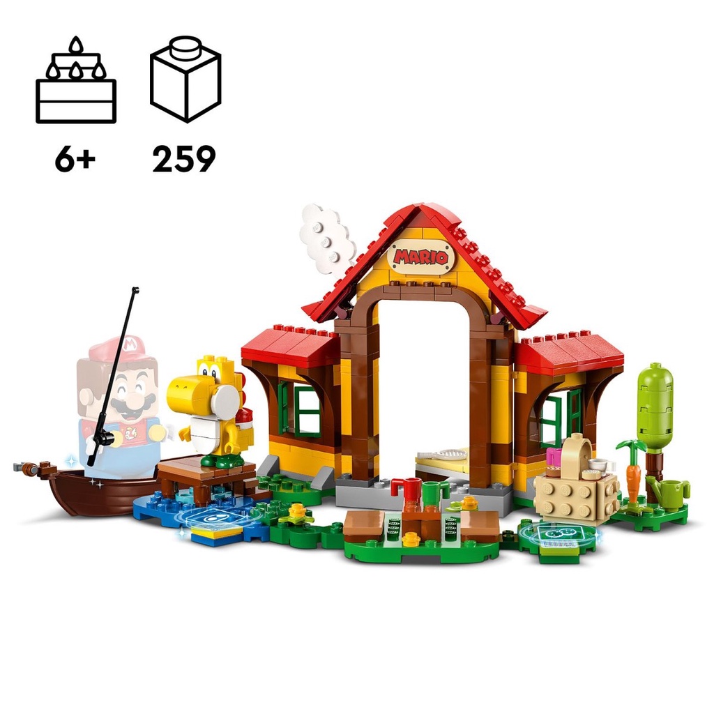 LEGO 71422 Super Mario: Picnic at Marios House Expansion Set Building ...