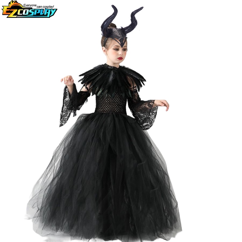 2023 Halloween Maleficent Tutu Dress Mistress of Evil Cosplay Costume ...