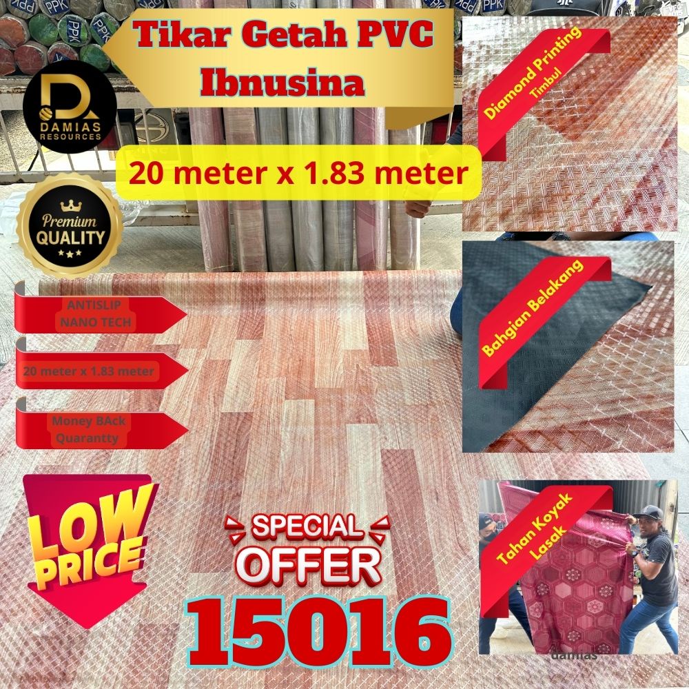 Tikar Getah PVC Gulung Tanpa Span / Rubber Mat New Design High harga ...