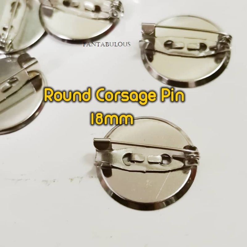 10@50pcs Metal Corsage Pin Bulat Besi Bunga Rozet | Shopee Malaysia