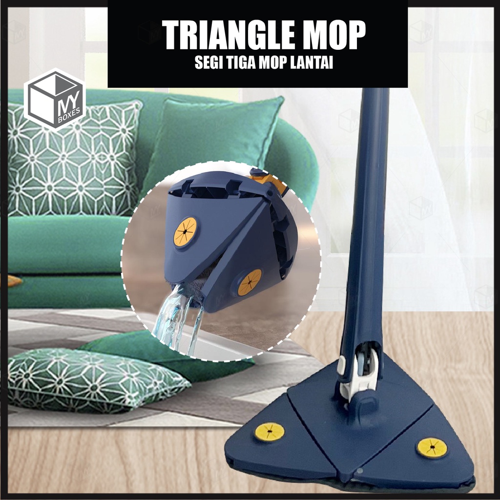 MYB Triangle Hand-Washing Self-Twisting Water Mop Imitation Hand Twist ...