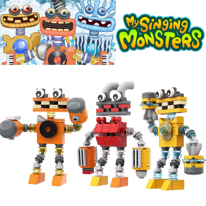 296pcs/Set My Singing Monsters Chorus Wubbox Robot Building Blocks Set ...