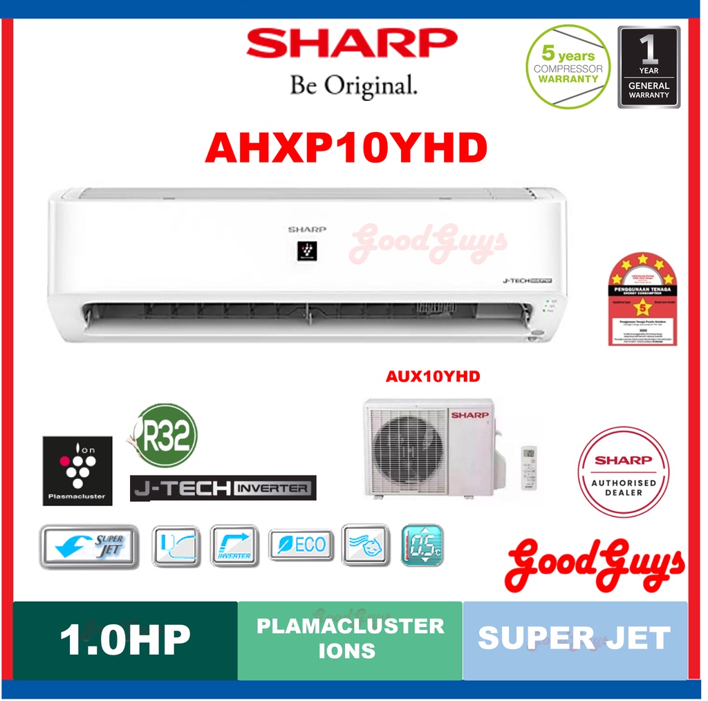 [Seller's Own Fleet] Sharp AHXP10YHD / AUX10YHD 1.0HP AIoT J- Tech ...