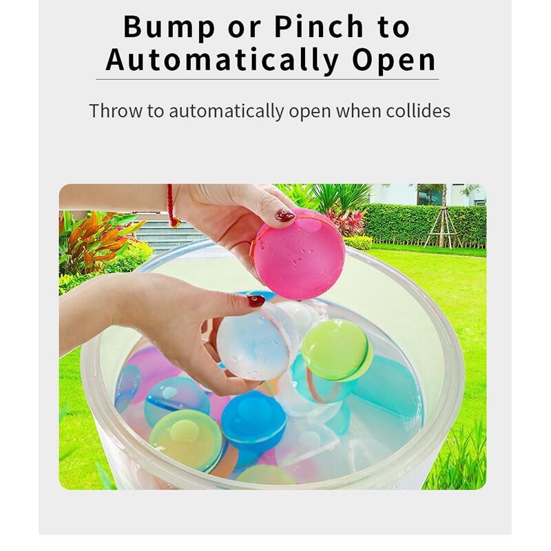 Reusable Water Splash Balls Water Balloons Absorbent Ball Pool Beach ...