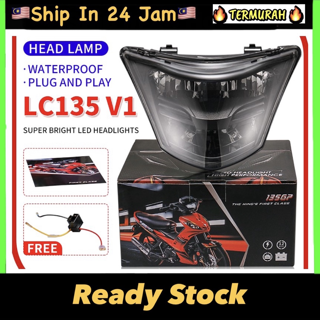 Zhipat YAMAHA LC135 V1 LED HEAD LAMP 135LC V1 HEADLIGHT LC 135 V1 LAMPU ...