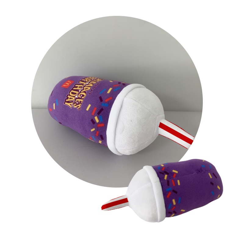 Shake Grimace Cute Yellow Hat Purple Monster Milkshake Plush Doll 100g ...