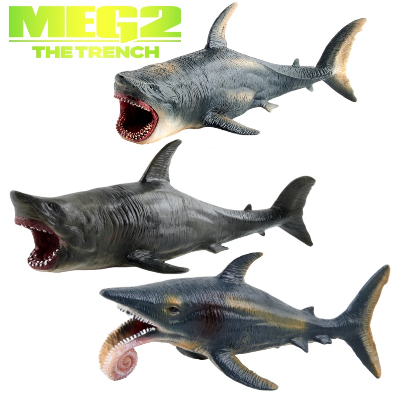 Shark Model Meg Helicoprion Education Toy Desk Decor Movie Collectible ...