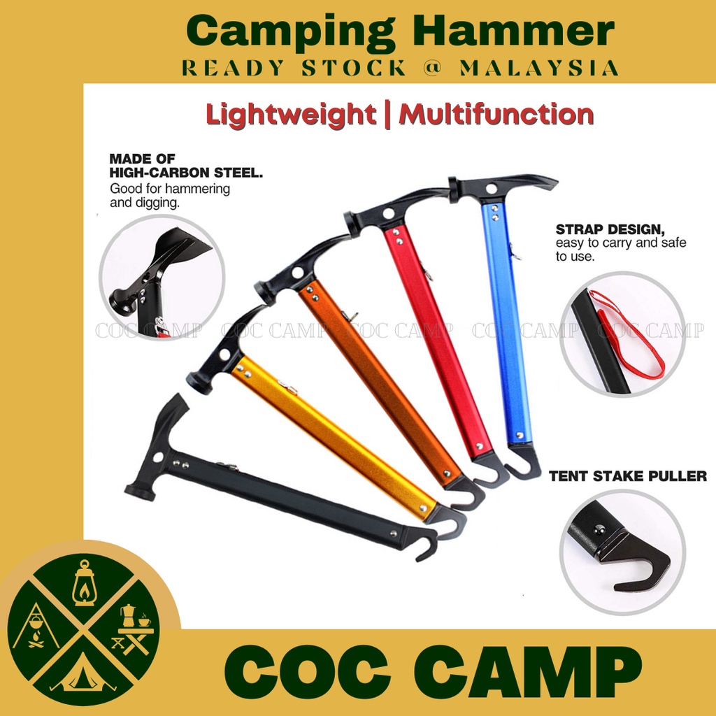 Camping Hammer Multifunction Aluminum Carbon Steel | Shopee Malaysia