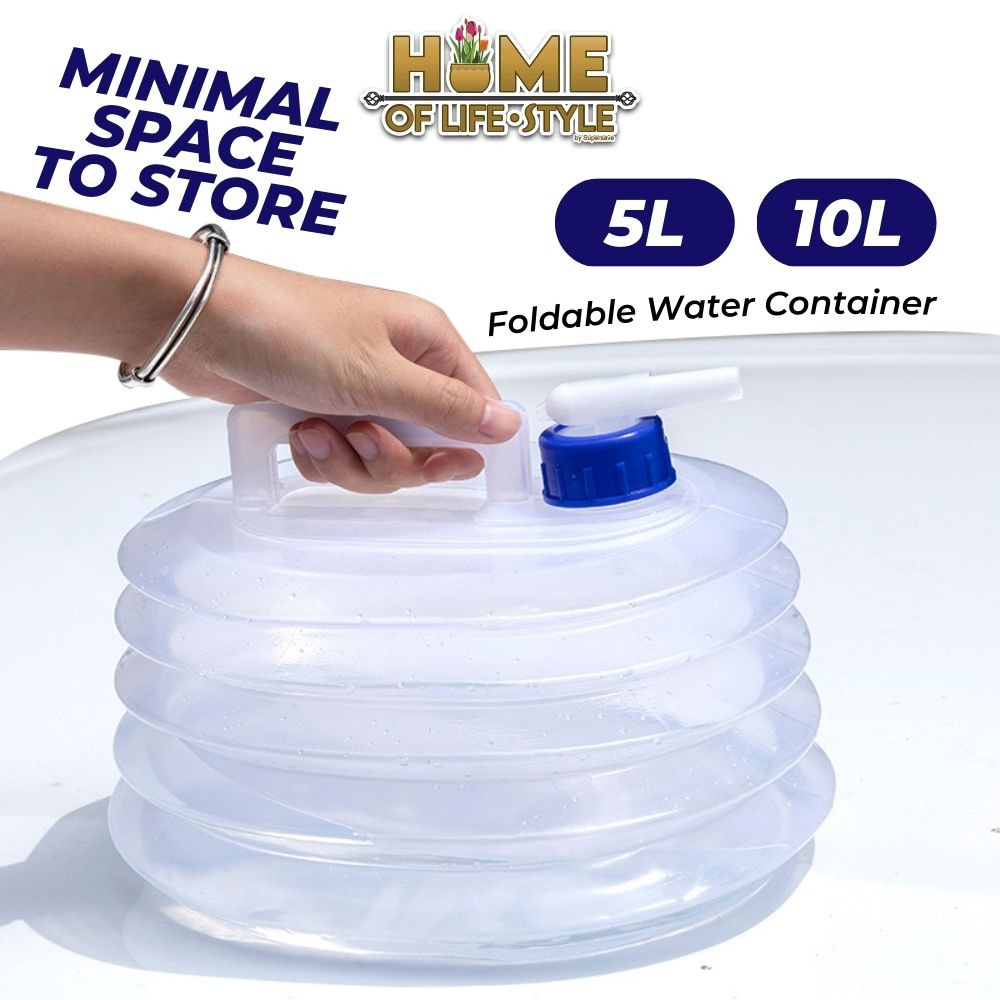 HOLS Foldable Water Container Outdoor Collapsible Bottle Picnic Camping ...
