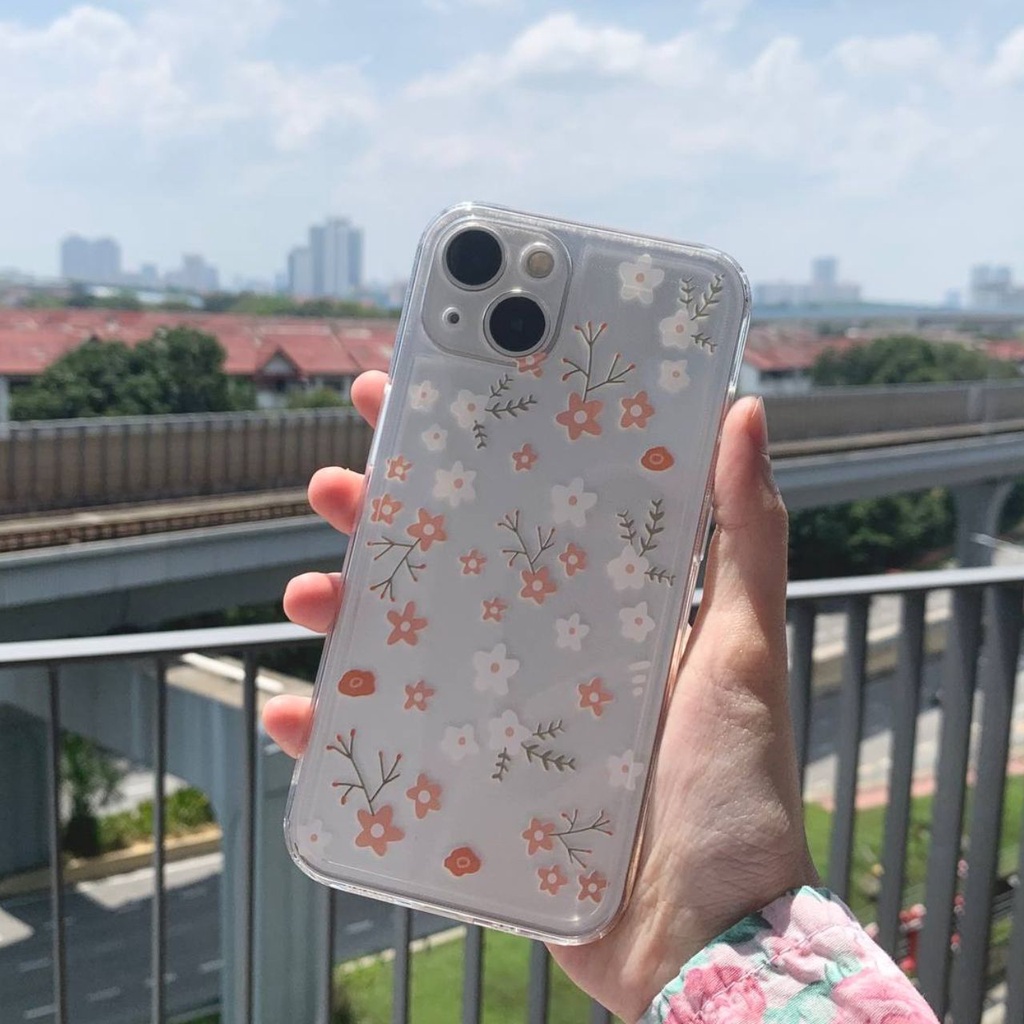 MOJOSKINS Korean Mini Petals Case Flower Casing Transparent Case For iP ...