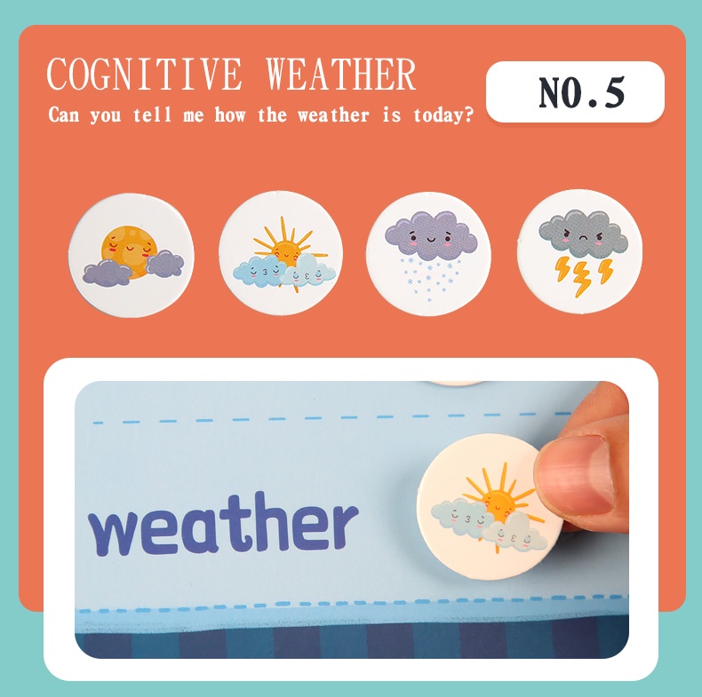 Kids Calendar Time Month Date Day Season Weather Busy Book Learning ...