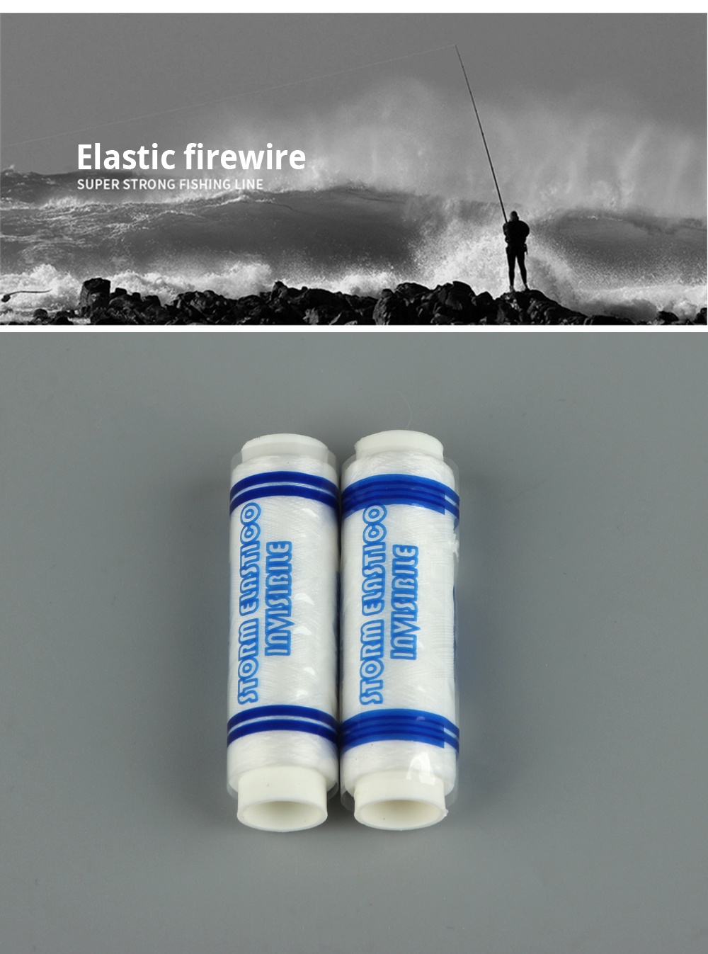 FTK 250M High Tensile Bait Elastic Thread 0.2mm Sea Invisible Fishing ...