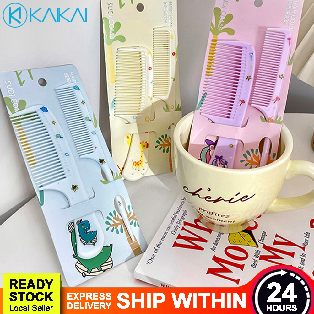 🔥 NO DISCOMFORT 🔥 Cute Cartoon Animal Hair Comb Set Children Adult ...