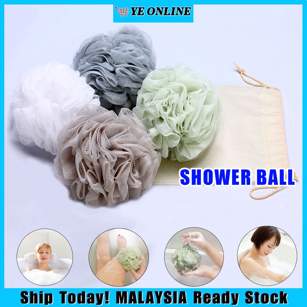Sponge Shower Sponge Bubble Body Wash Bola Mandi Soft Shower Ball ...