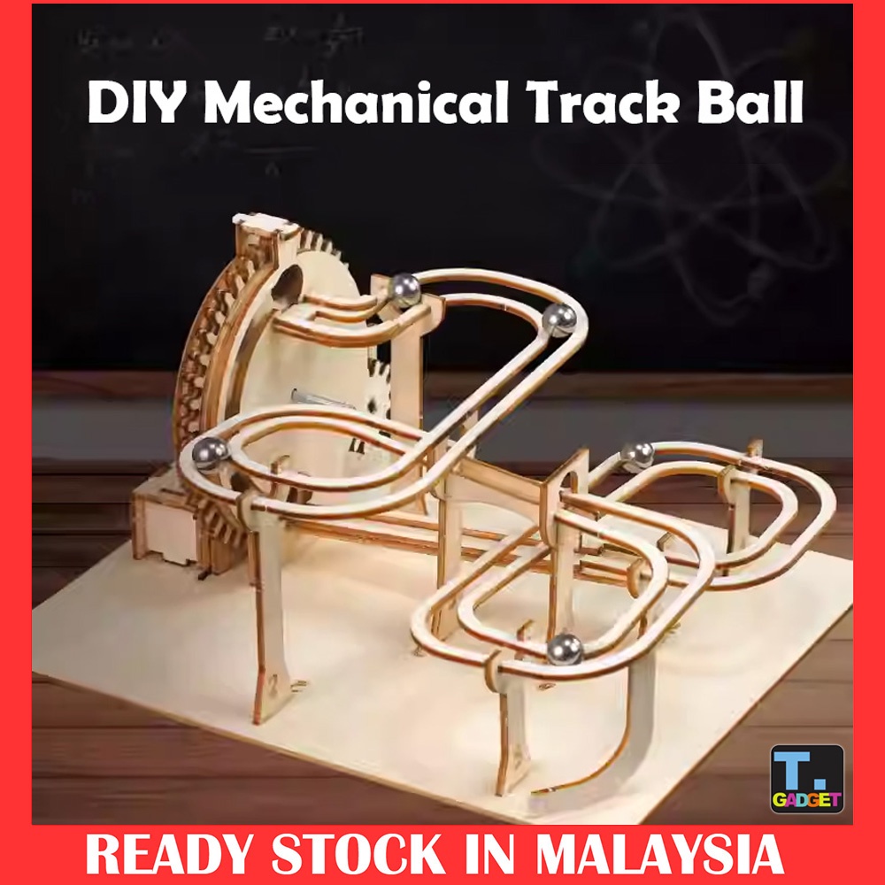 DIY Mechanical Track Ball 3D Wooden Puzzle Toy Educational Kits For ...
