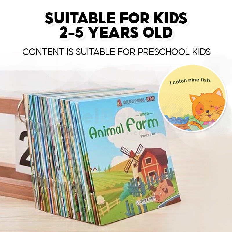 Simple Mini Pre-school English Picture Learning Story Books 60 Books ...