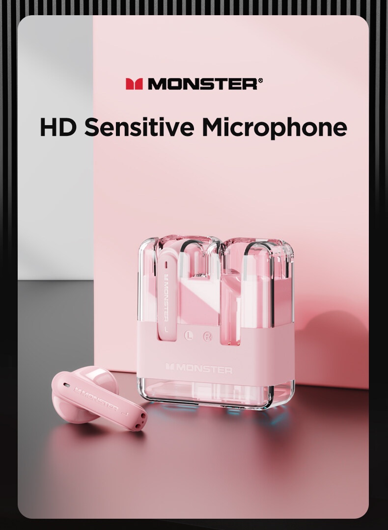 Monster XKT12 Wireless Headphones Bluetooth Earphones HIFI Low Latency ...