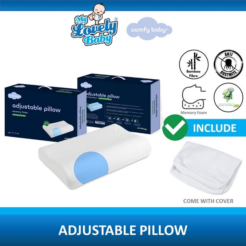 Comfy Baby Memory Foam / Cooling Gel Purotex Adjustable Pillow (New ...