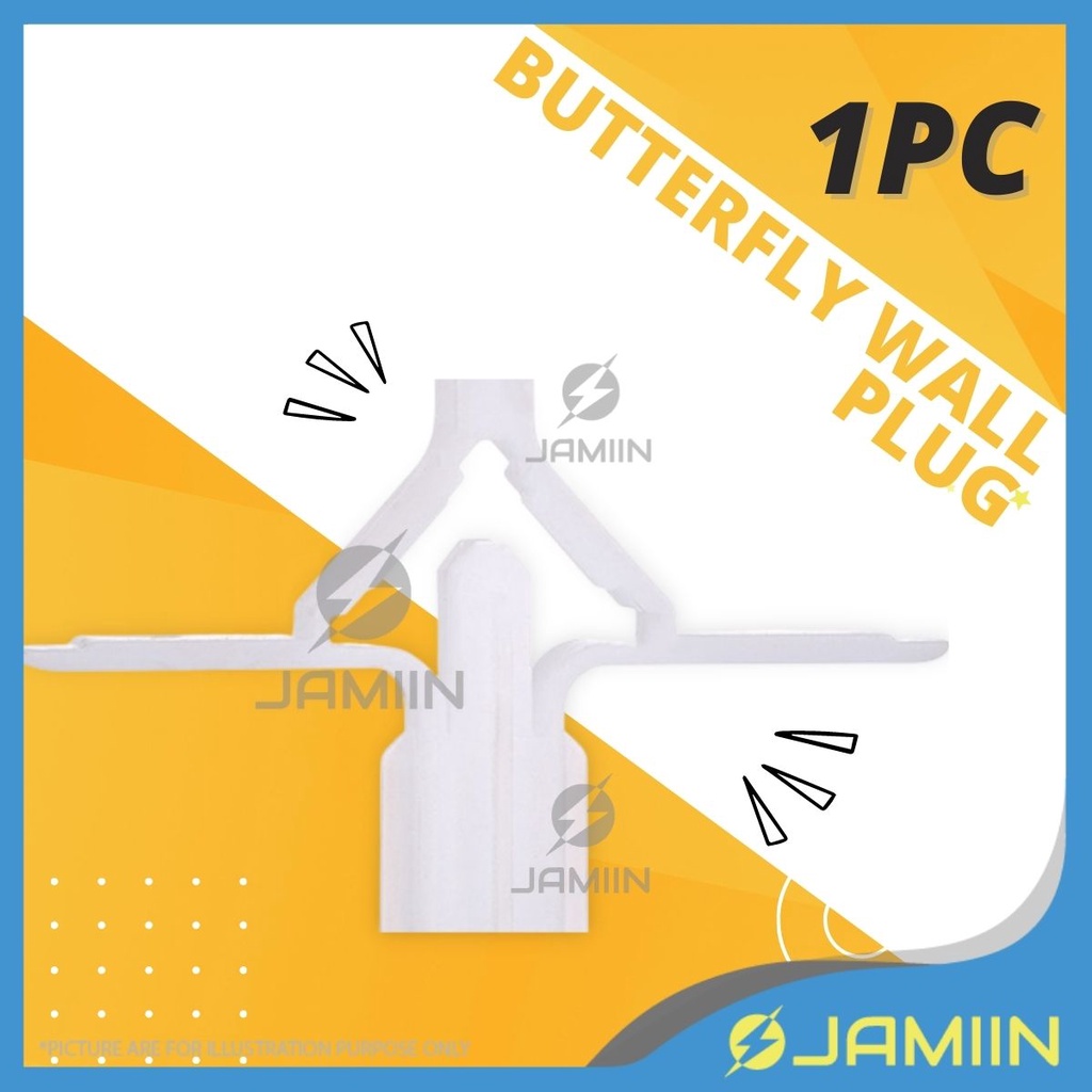 [1PC] OK-IN PVC Butterfly Wall Plug Partition Wall Gypsum Board Wall ...