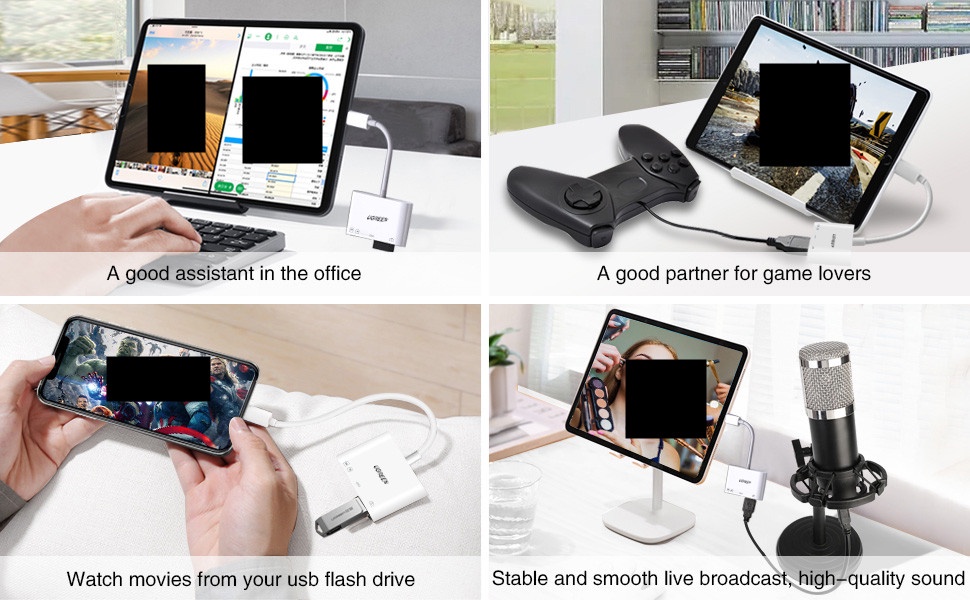 Ugreen SD TF Card Reader for iPhone/iPad USB OTG Adapter Camera ...