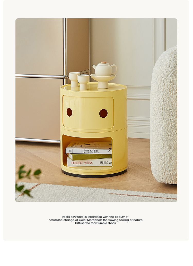 Nordic modern round smiley face locker home decoration cute bedside ...