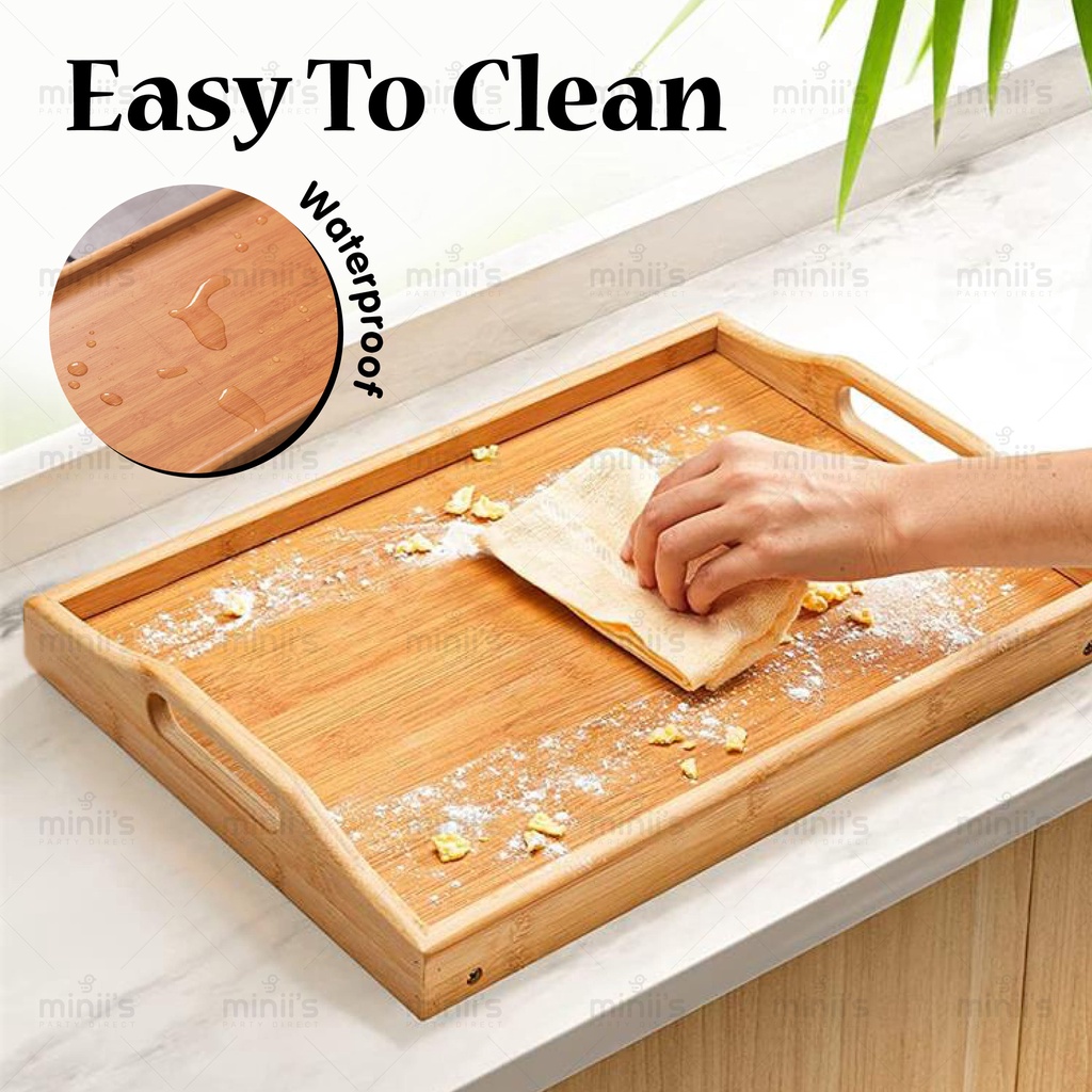 MINIIS PARTY Bamboo Bed Tray Table Bamboo Wood Bed Tray Bamboo Mini ...