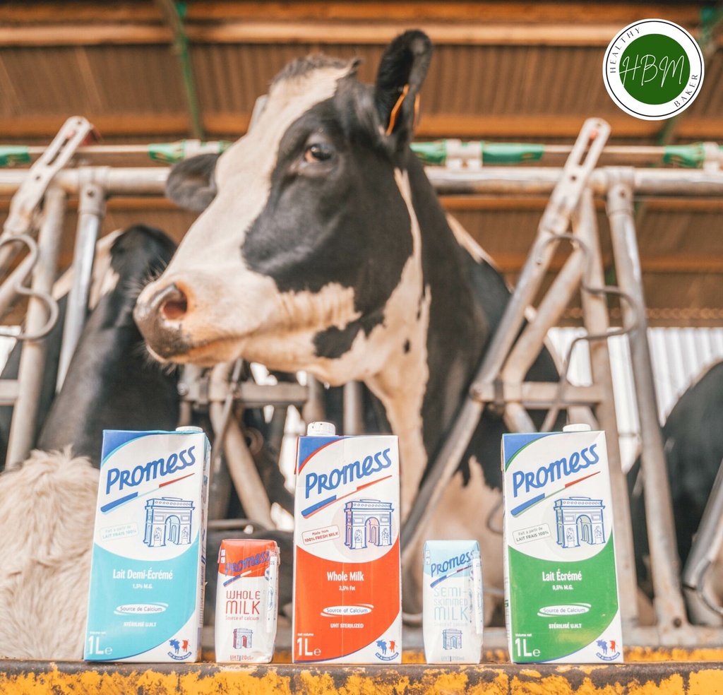 Promess Fresh UHT French Milk 1 Carton / 12 X 1L (BEST BEFORE: Refer to ...