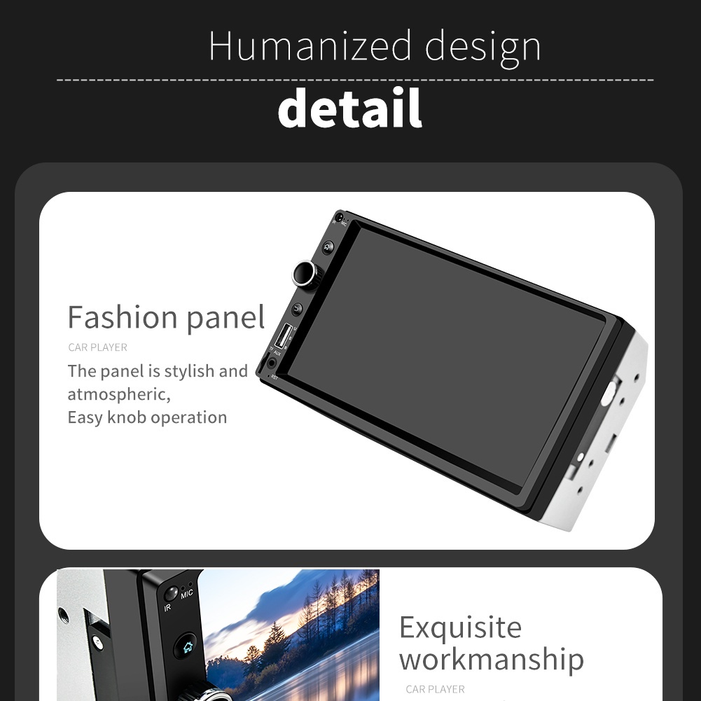 Newest Universal 7 Inch Double Din Car MP5 Bluetooth FM USB Player ...