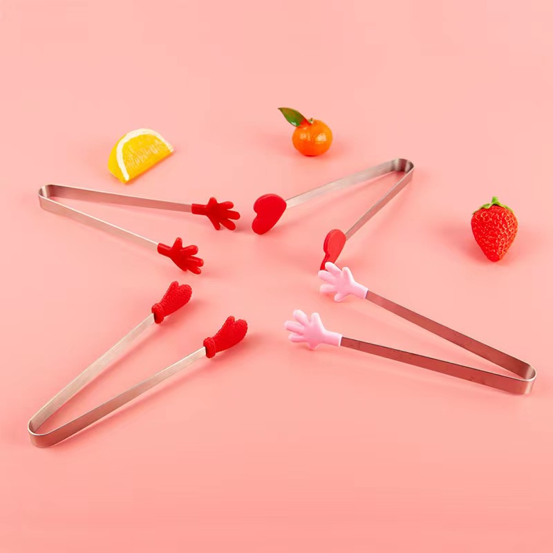 Silicone Mini Hand Shape Tongs Serve Clip Kitchehnware Ice Cube Coffee ...