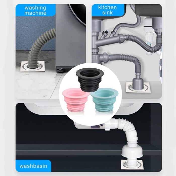 FEELING⭕Sewer Pipe Cover,Pipe Cover,Penutup Lubang Bilik Air,Washing Machine Drain Cover,Pest ...