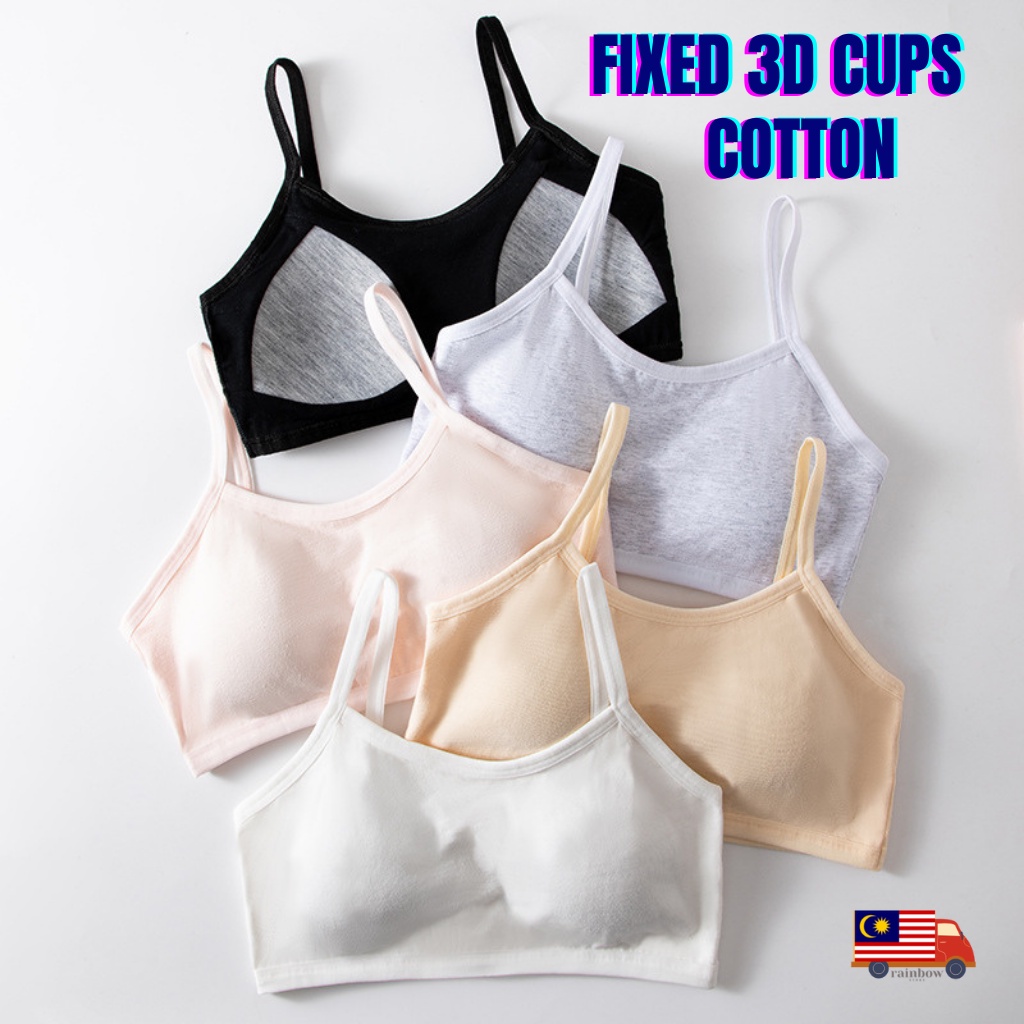 Teenage Girl Cotton Training Bra Student Bra Fixed Cups💗Ready Stock💗 ...