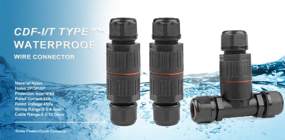 New IP68 I/T Shape Waterproof Connector 2/3/5 Pin Wire Connectors Quick ...