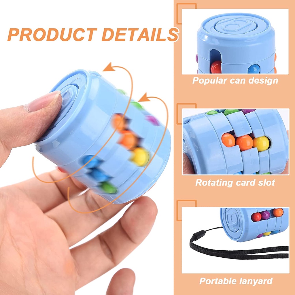 Magic Rotating Cube Creative Rotating Finger Cube Fidget Puzzle Toy ...
