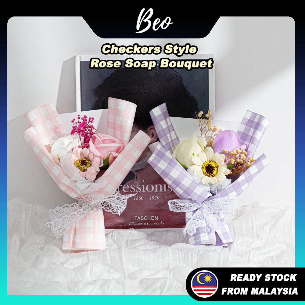Checkers Style Rose Soap Flower Bouquet Gift for Teacher Mother ...