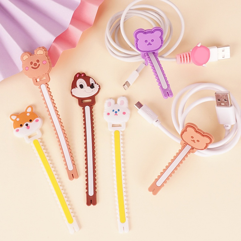 [Featured]Cartoon Cute Silicone Cable Winder Clip Multifunction Headset ...
