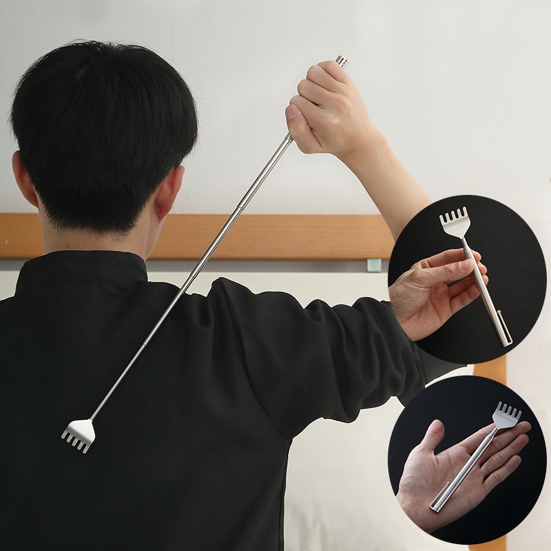 Stainless Steel Bear Claw Retractable Tickling Rake Scraper Massage ...